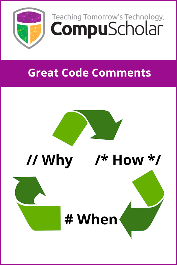Great Code Comments - CompuScholar Great Code Comments - CompuScholar